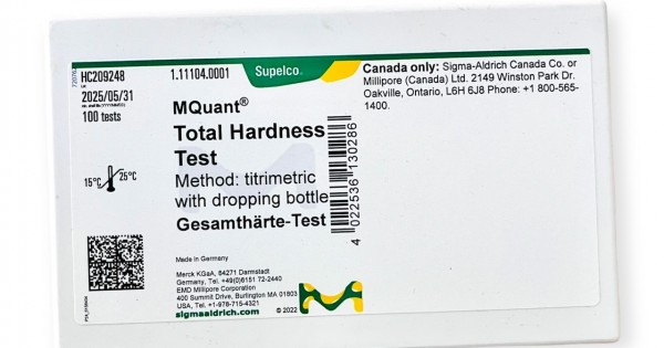 ΤΕΣΤ ΣΚΛΗΡΟΤΗΤΑΣ ΝΕΡΟΥ MERCK 1.11104.0001 (TOTAL HARDNESS TEST)