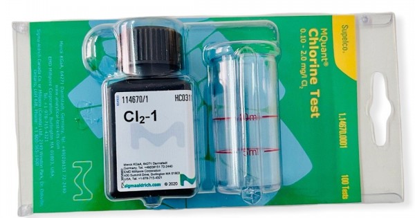 ΤΕΣΤ ΧΛΩΡΙΟΥ 0.10 -2.00mg /l CL2 (1.14670.0001) για 100 μετρήσεις